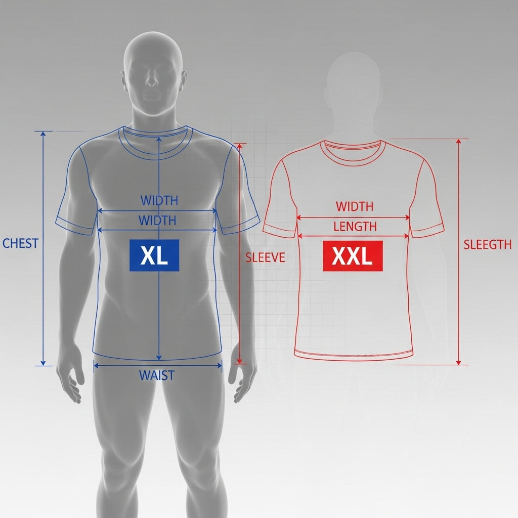 XXL XXL XL Fit Guide: Chest, Length, and Comfort Differences – The Velano